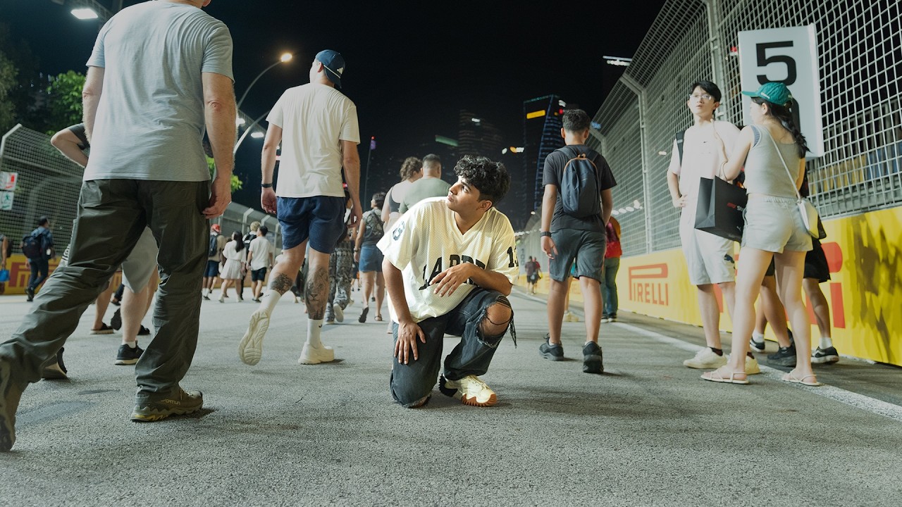 Walking on the F1 Singapore GP track 🤯🏎️ - YouTube