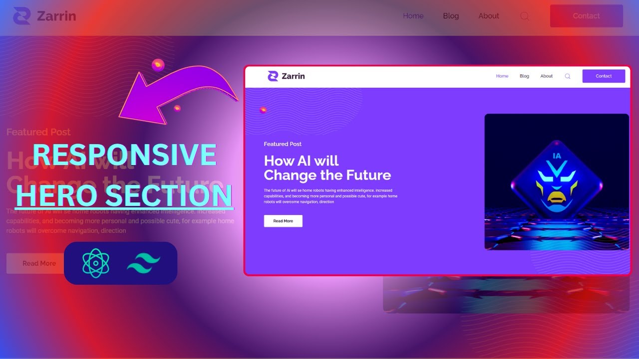 How To Make Responsive Hero Section in React Js | Part 2 - YouTube