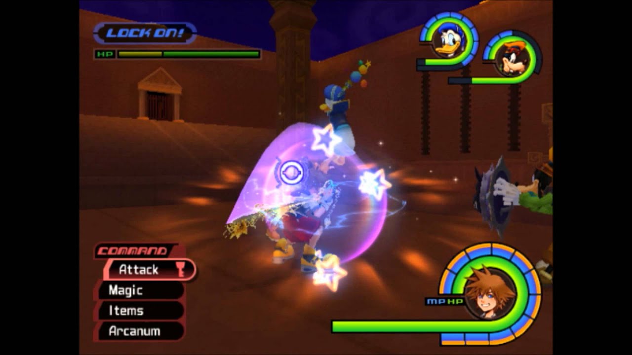 Kingdom Hearts - Sora, Donald and Goofy vs. Yuffie 2 - YouTube