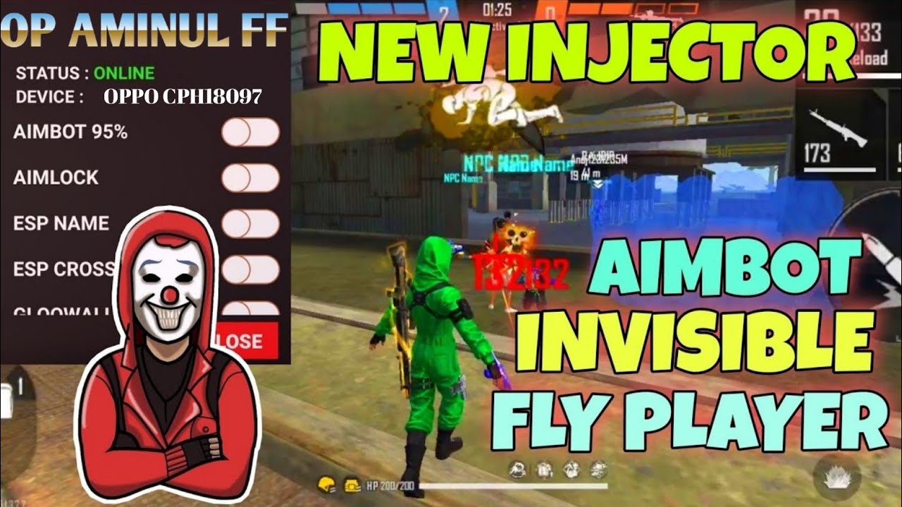 Free Fire Vip 100% Antiban Injector | Auto Headshot Drone View FREE ...