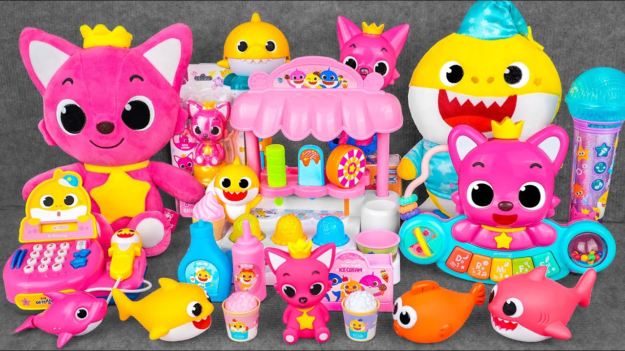 124 Minutes PINKFONG Collection Unboxing - Satisfying Unboxing (ASMR ...
