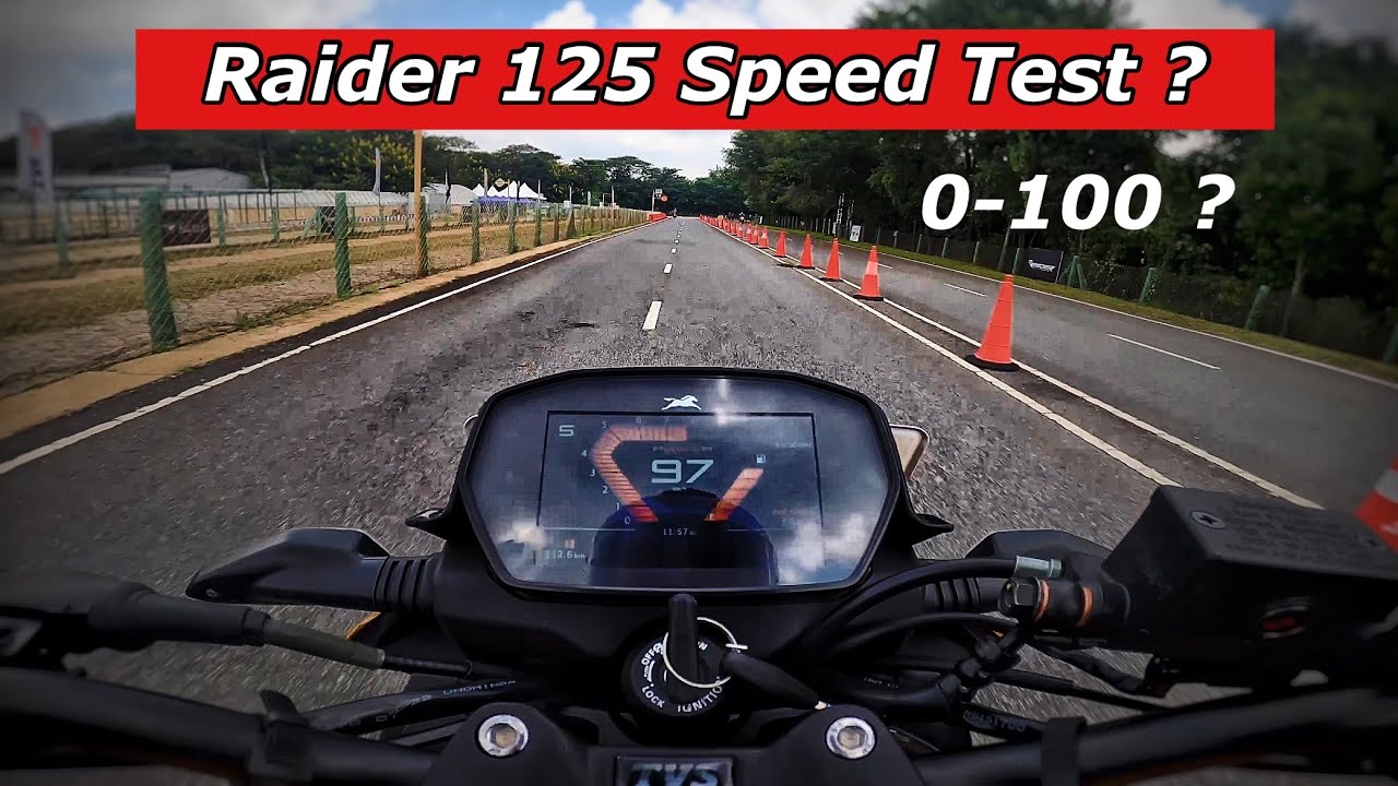Tvs Raider 125 TFT Display: Top Speed Test ? 0 To 100 ? Performance ...
