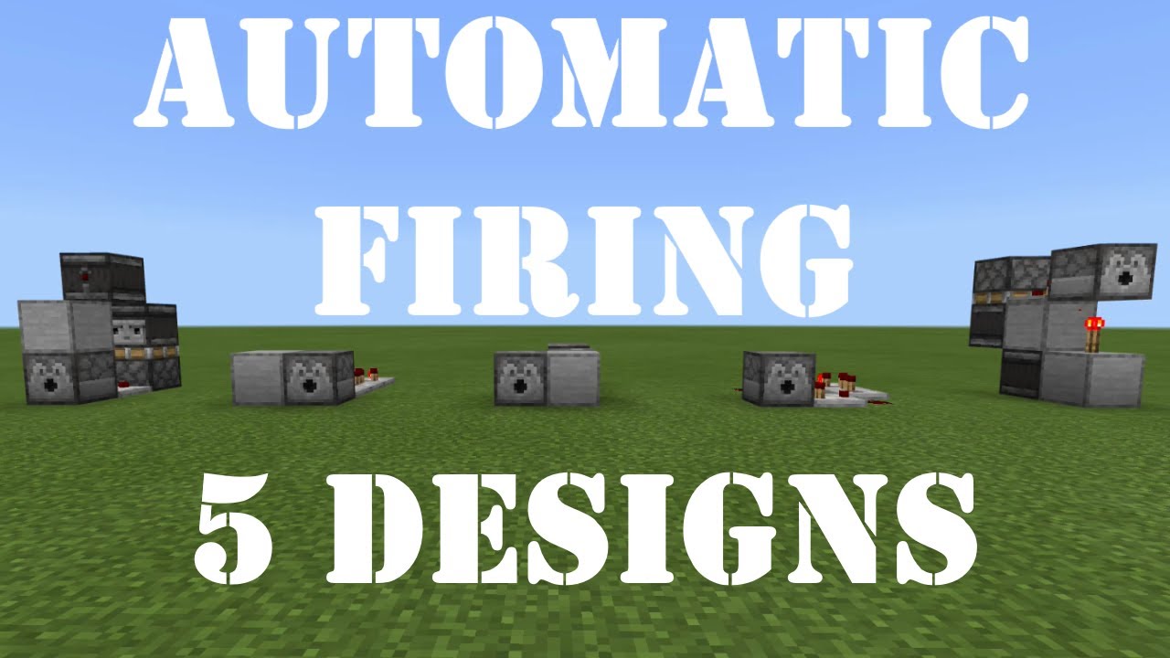 Minecraft 5 Automatic Firing Dispensers - YouTube