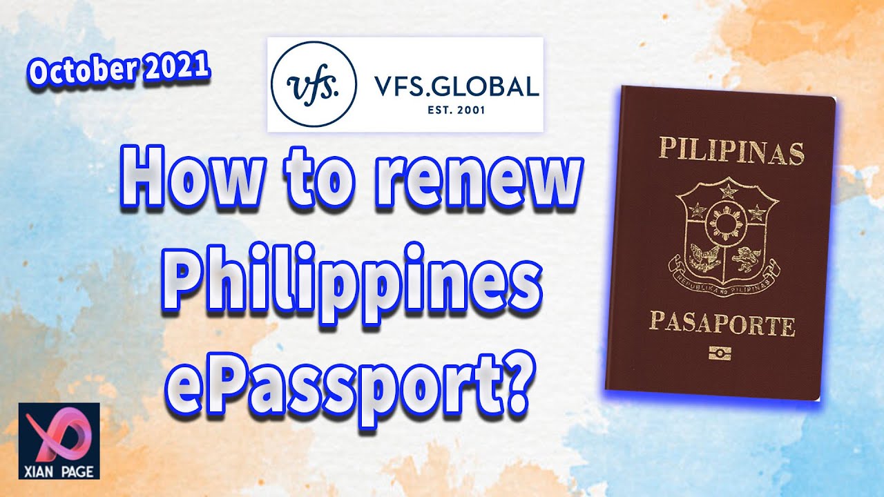 How to renew Philippines ePassport | VFS Global - YouTube