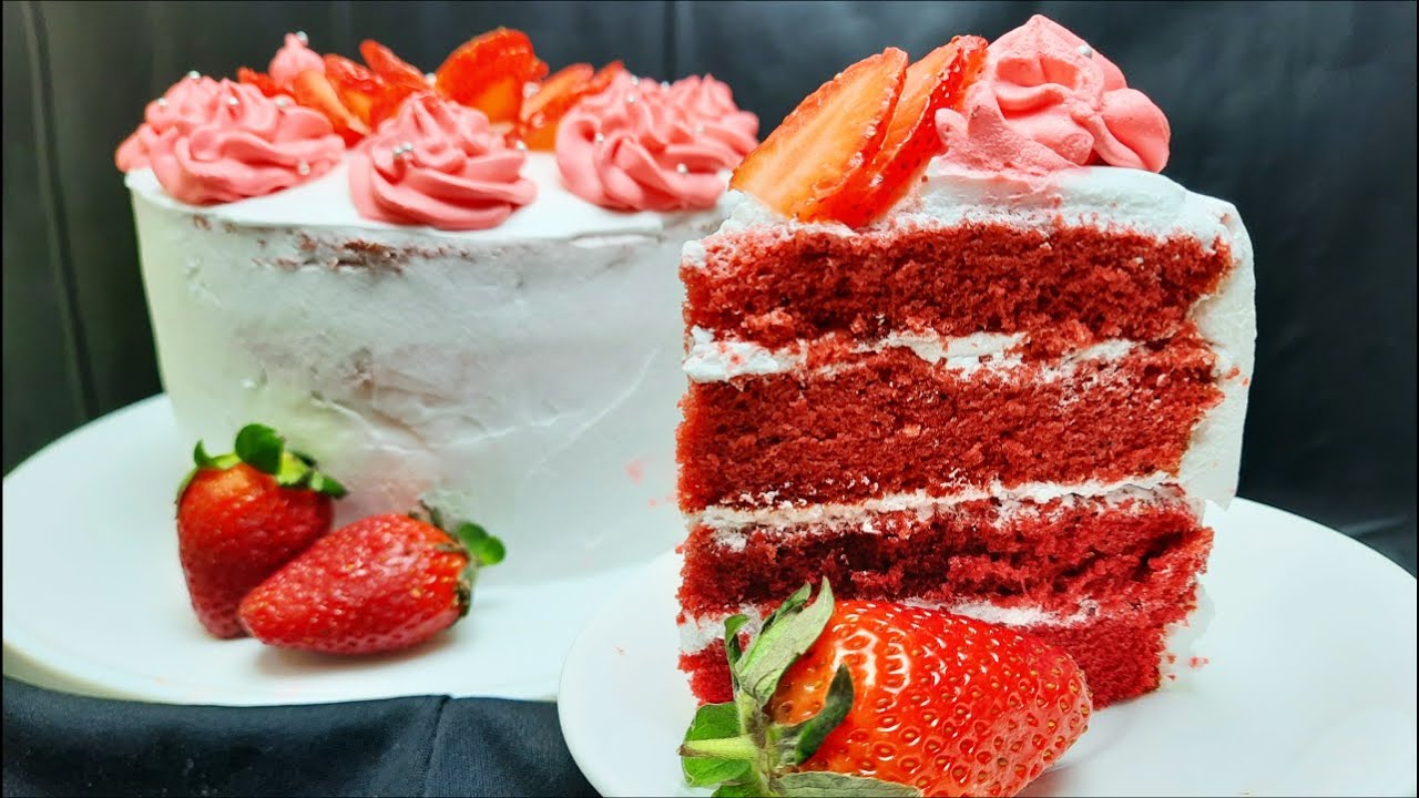 Moist Fluffy Red Velvet Cake | Creamy Red Velvet Cake | Valentine ...