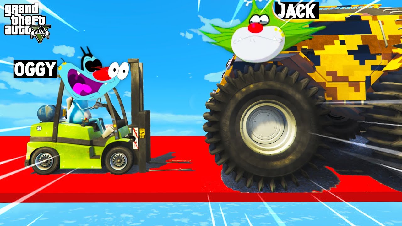 OGGY RUNNING FROM PINKPANTHER IN FACE TO FACE CHALLENGE USING FUNNY ...
