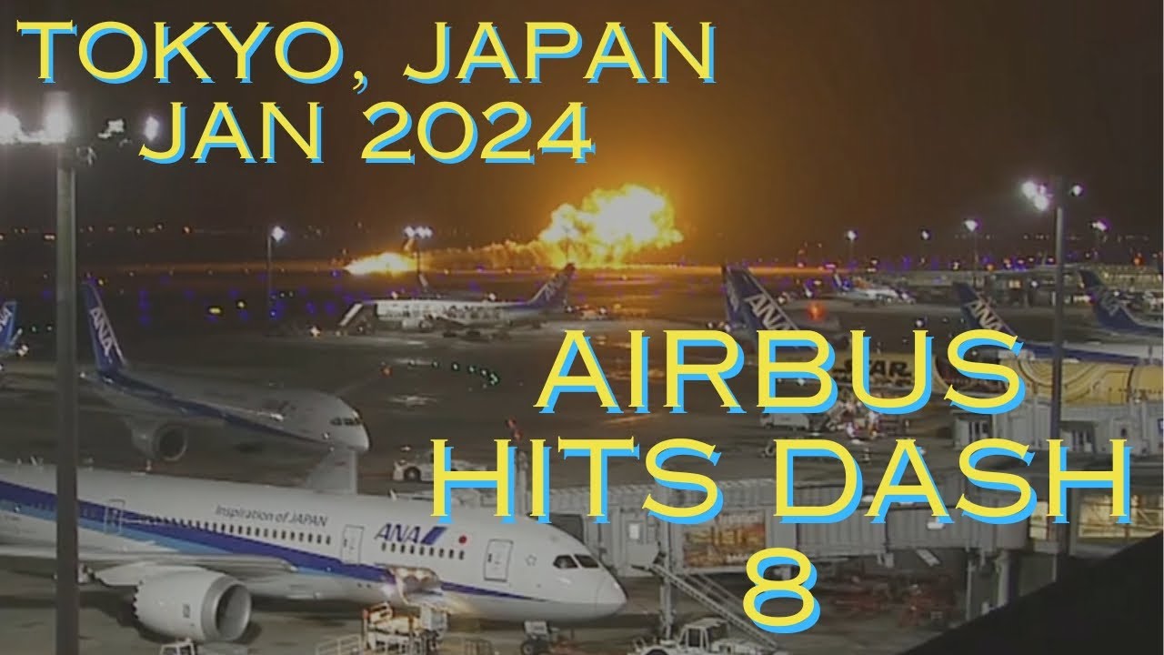 Tokyo Plane Crash A350 Hits Coast Guard Dash 8 #planecrash #tokyo # ...