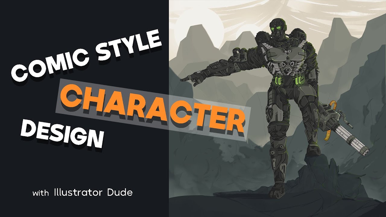 COMIC STYLE CHARACTER DESIGN - step by step tutorial - YouTube