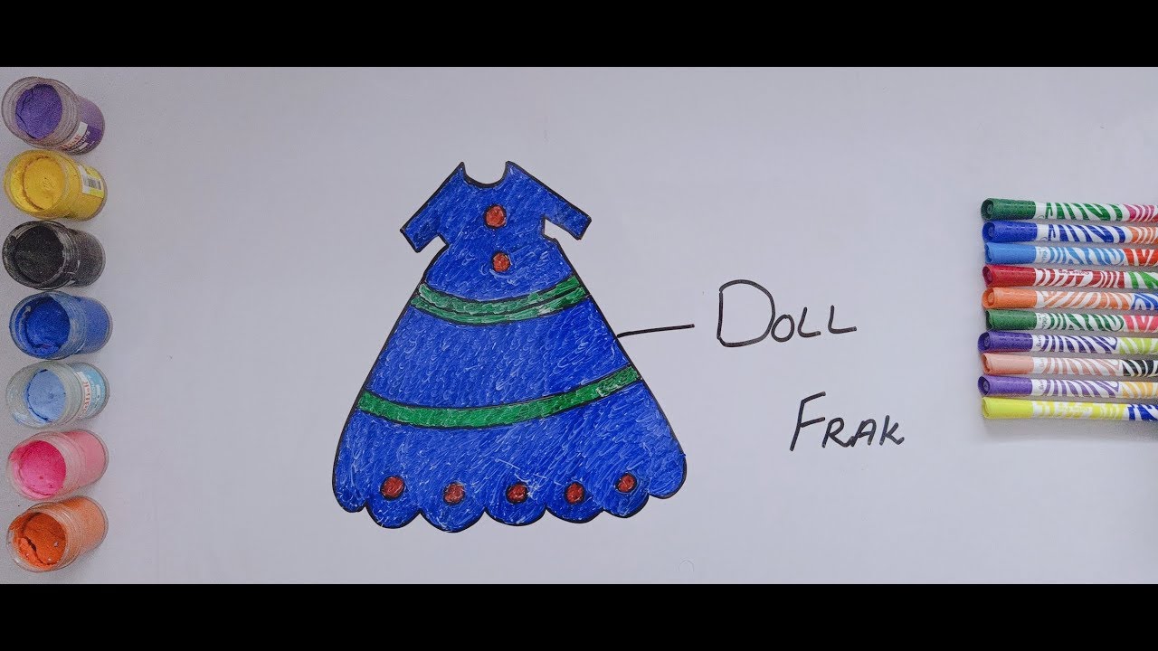 How to Draw a Dress Design for kids| Drawing for Kids |Kids Painting ...