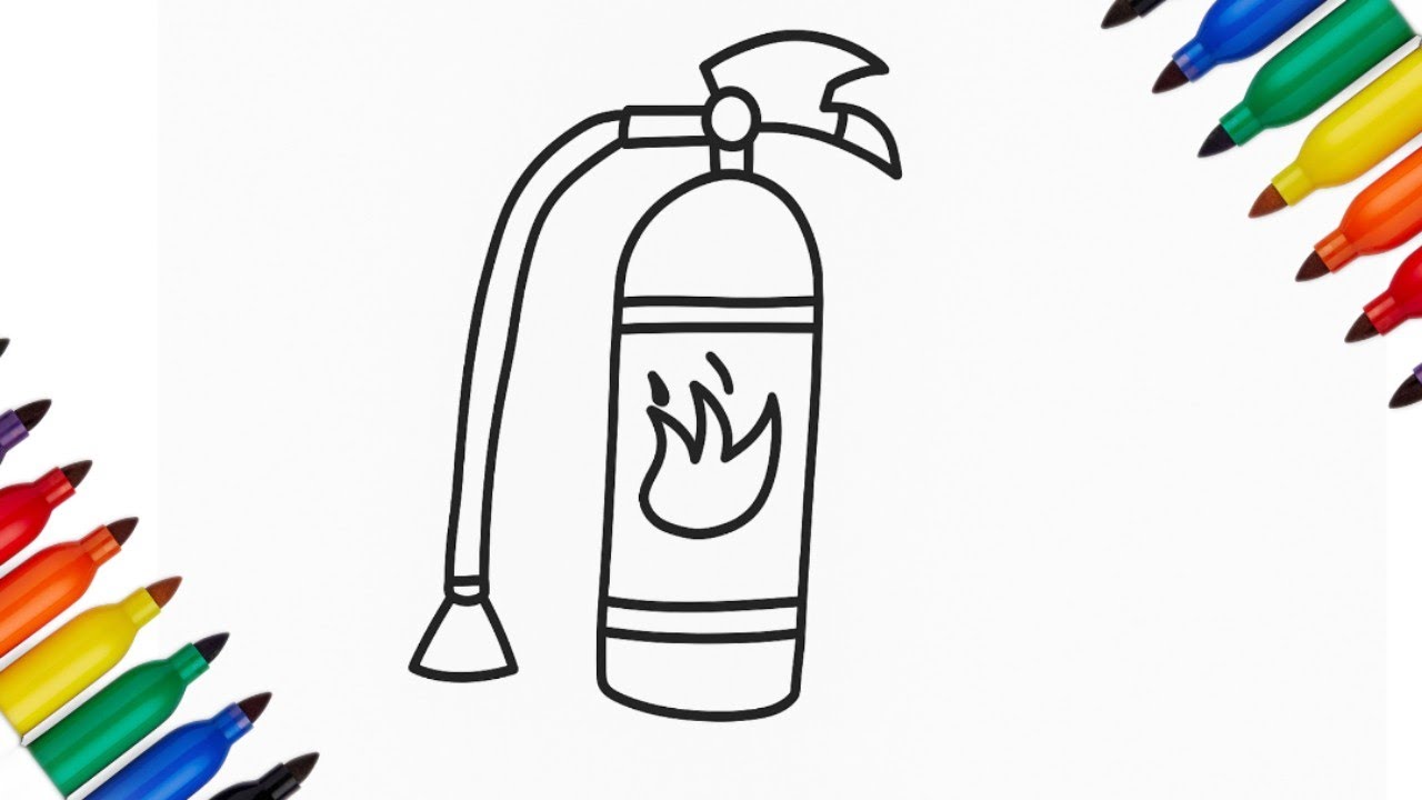 Fire Extinguisher Drawing Step By Step|#drawing #fireextinguishers ...