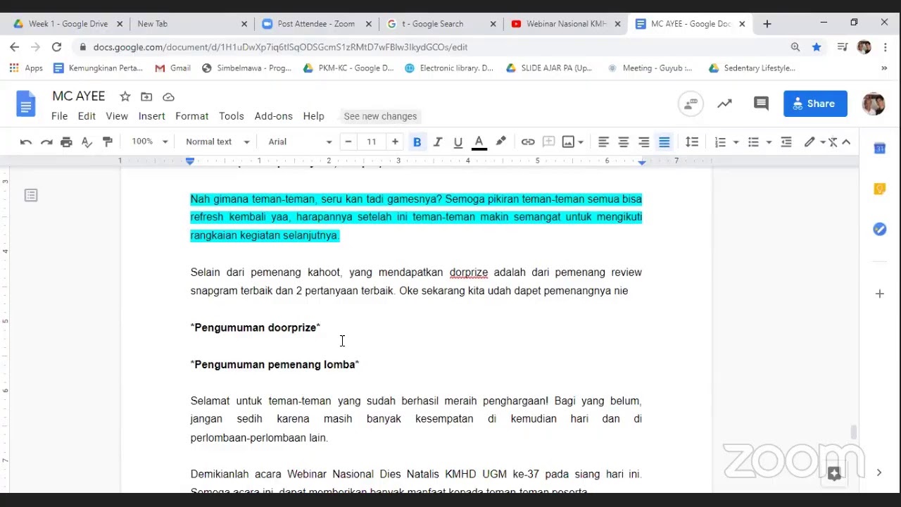Webinar Nasional KMHD UGM's Zoom Meeting - YouTube