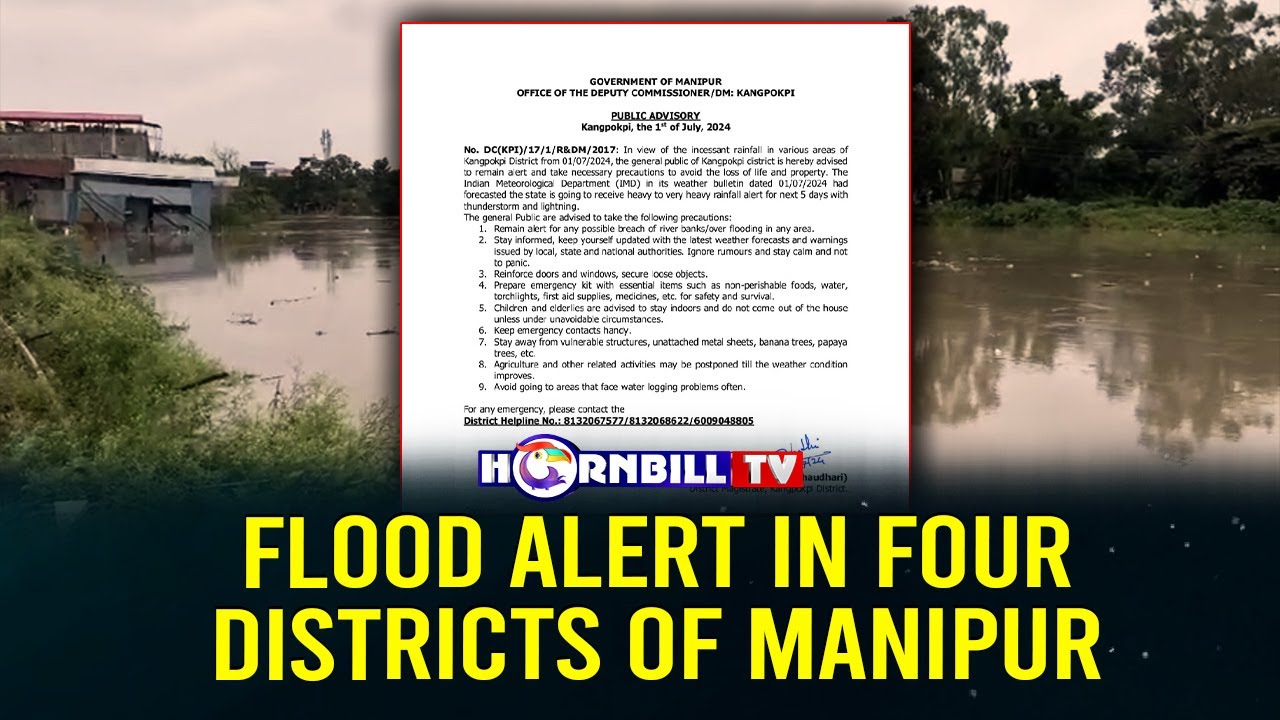 FLOOD ALERT IN FOUR DISTRICTS OF MANIPUR - YouTube