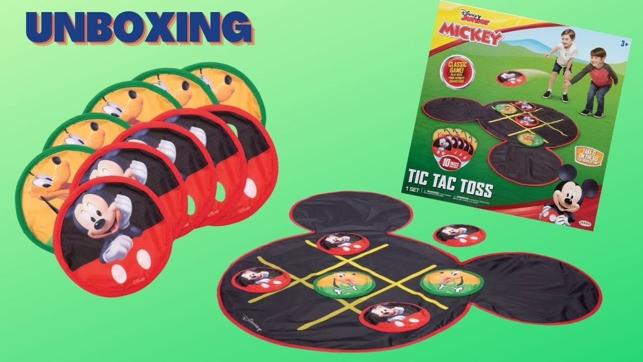 New! Disney Junior Mickey Mouse Tic Tac Toss TIC TAC TOE GAME w/a TWIST ...
