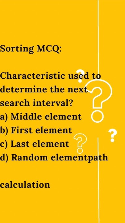 Dsa Sorting Mcq Algorithms Coding Computer Datastructures Youtube