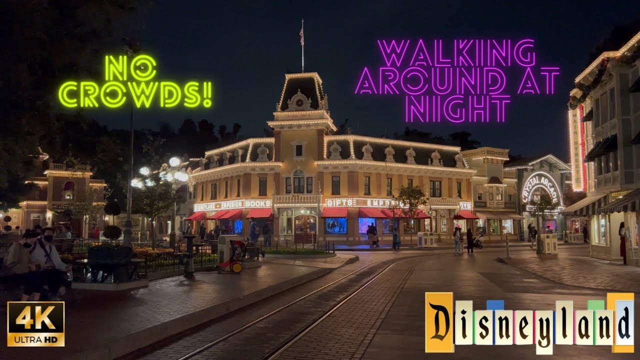 Walking around Disneyland at Night ! 4K - YouTube