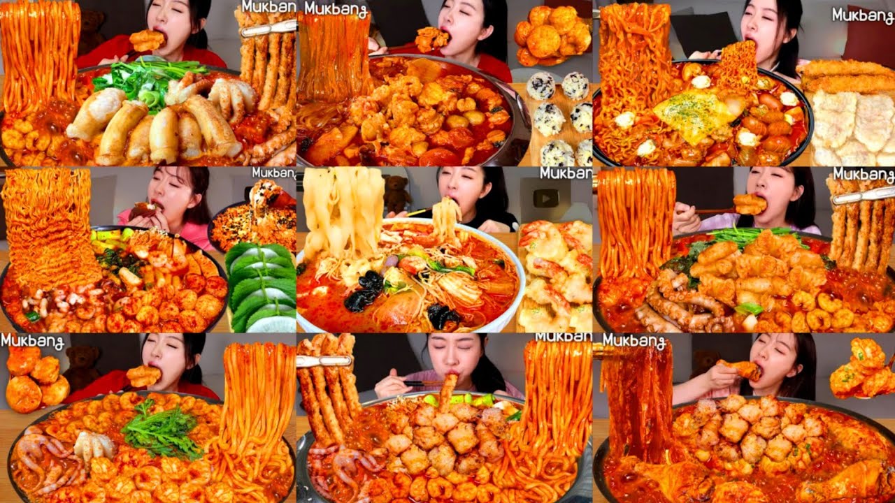 HOT POT SEAFOOD DAECHANG MUKBANG COMPILATION * SPICY CHINESE FOOD ...