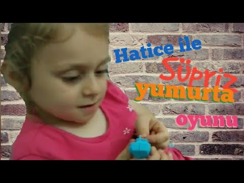 Haticenin süpriz yumurta yarışı.  Eğlenceli çocuk videosu