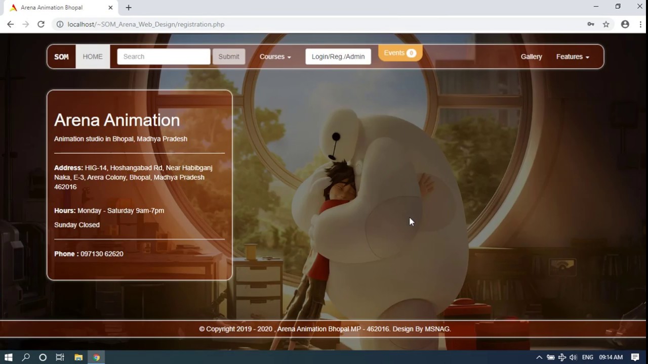 SOM Arena Animation Bhopal Madhya Pradesh Web Design in Core PHP - YouTube