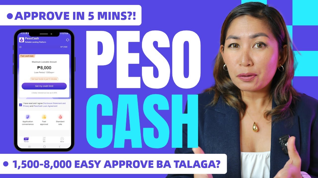 PESOCASH, 5 Minutes lang daw Up to 8,000? Totoo? - YouTube