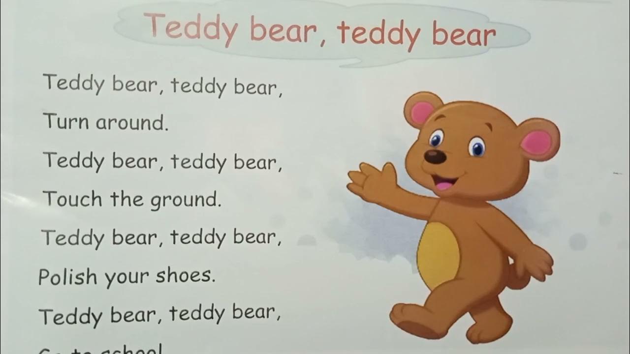 Teddy Bear Teddy Bear Poem Nursery Rhymes and kids songs #poem #learn # ...