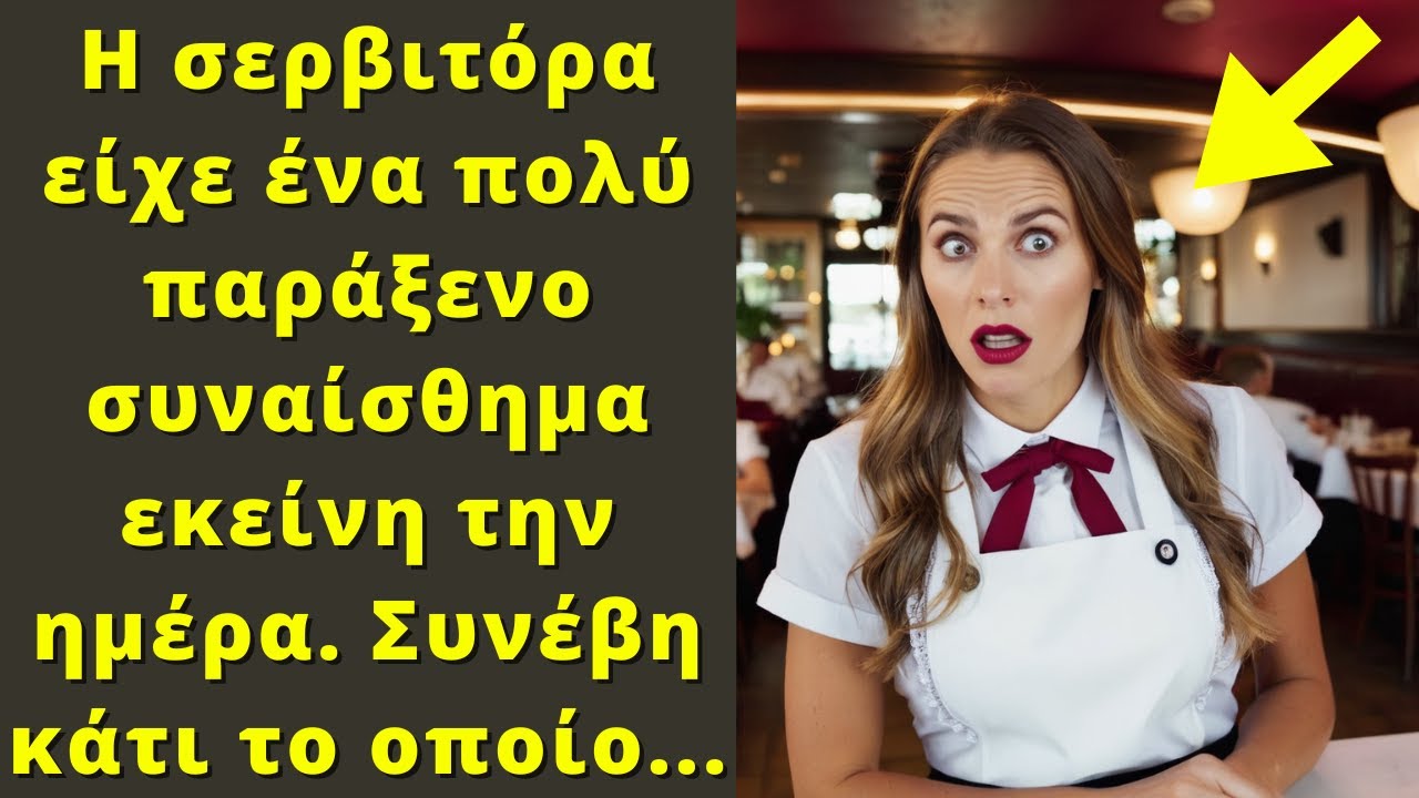 Η σερβιτόρα είχε ένα πολύ παράξενο συναίσθημα εκείνη την ημέρα. Συνέβη ...