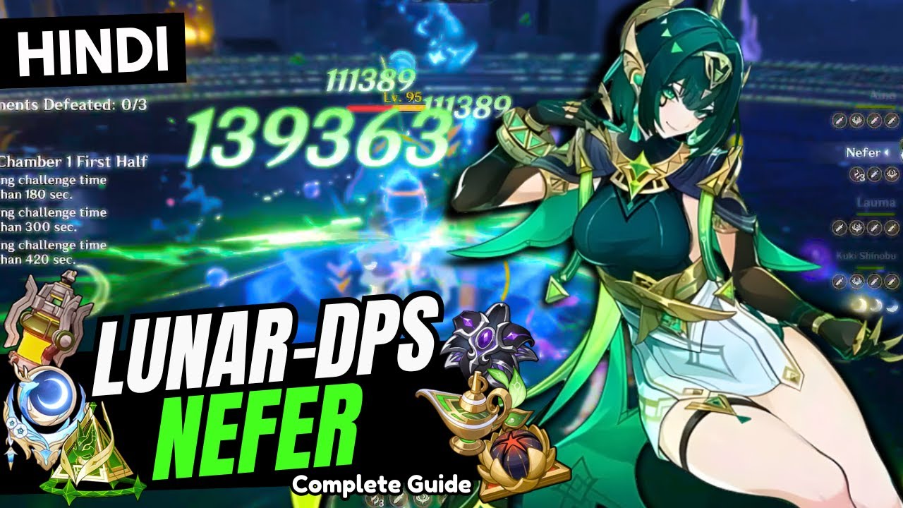 [Hindi] LUNAR DPS NEFER GUIDE! Best Nefer Build - Artifacts, Weapons ...
