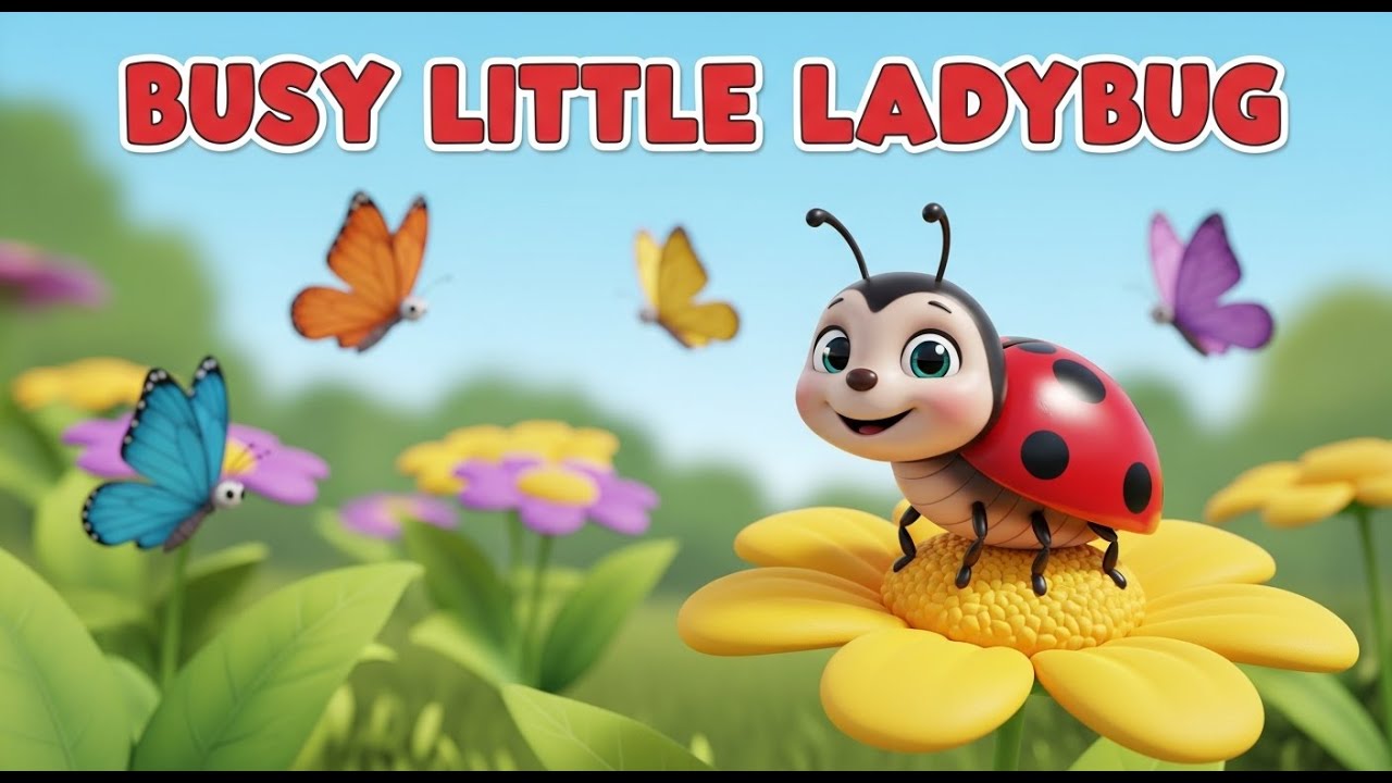 Busy Little Ladybug 🐞 | Counting & Colors Song for Kids | Happy Tales ...