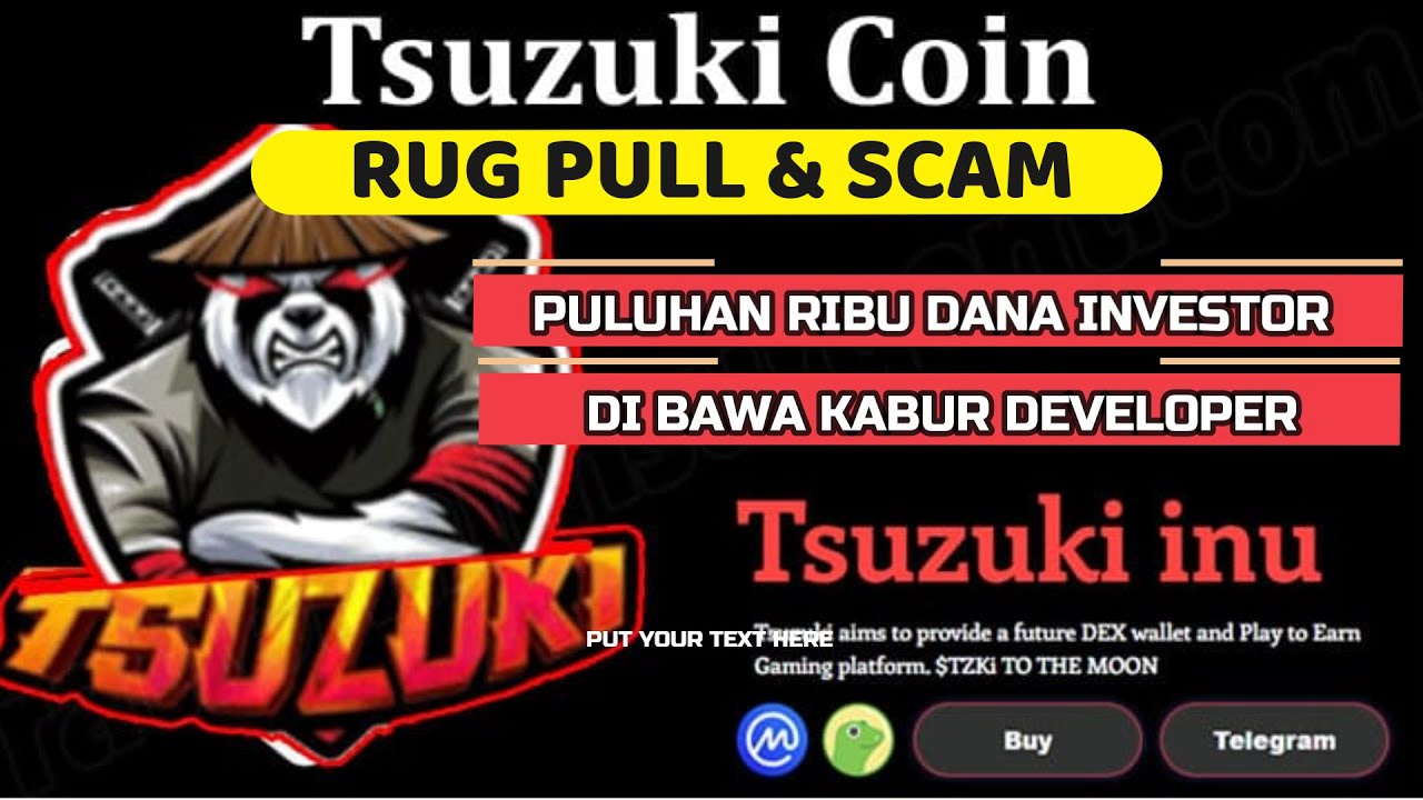 TZUSUKI INU TOKEN RUG PULL | KOIN MICIN JARINGAN ETHERIUM TERNYATA ADA ...