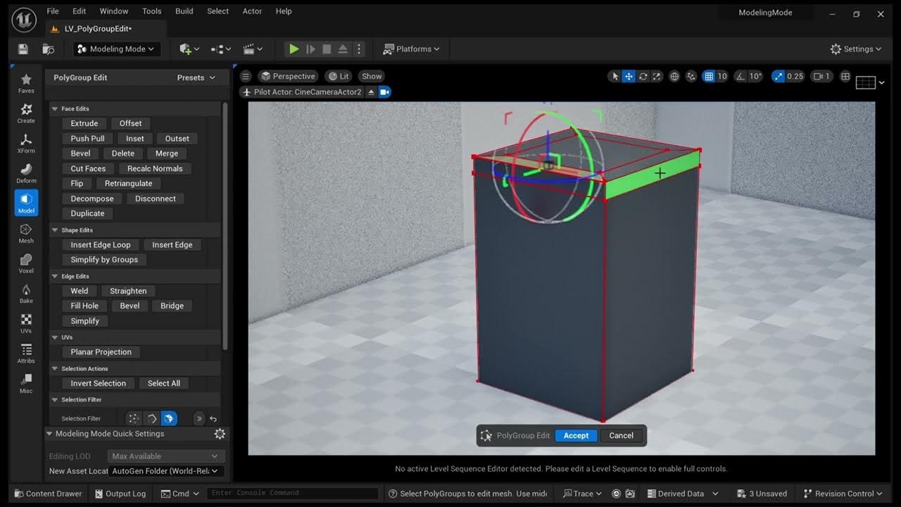PolyGroup Edit | Unreal Engine 5.3 - YouTube