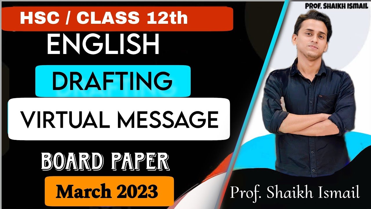 Drafting virtual message Solution | HSC English Board Paper March 2023 ...