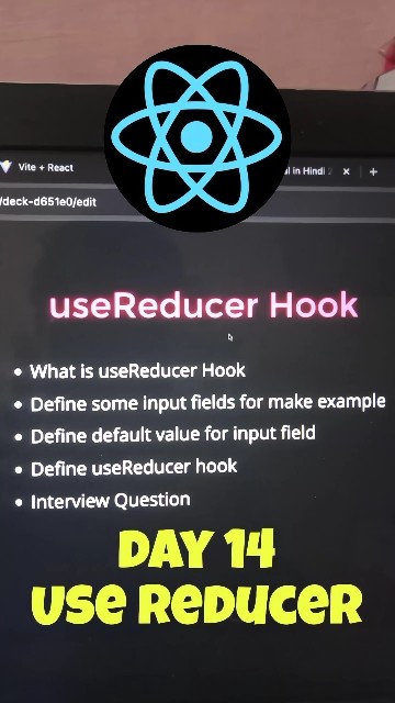 use Reducer Hook in react | Day 14 #reactjs #100daysofcode #frontend - YouTube