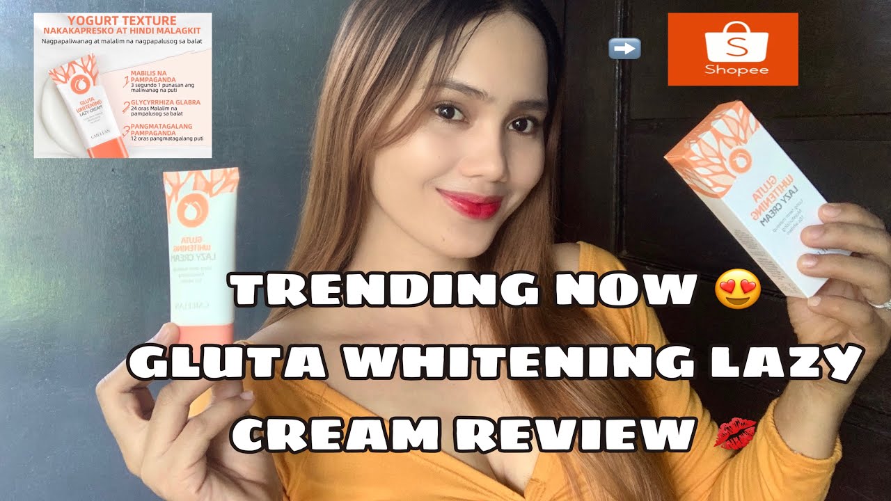 GMEELAN GLUTA WHITENING LAZY CREAM REVIEW !! 😍💋 - YouTube
