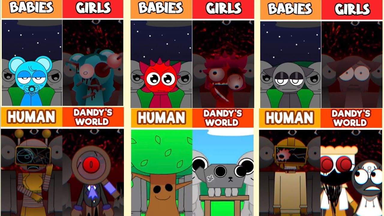 INCREDIBOX SPRUNKI: Human, Danny's World, Babies & Girls Mod - YouTube