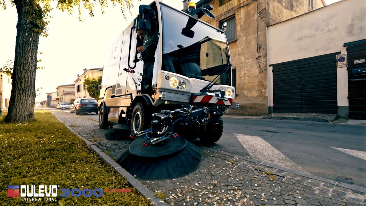 Dulevo 3000 - Balayeuse aspiro-chargeuse - YouTube