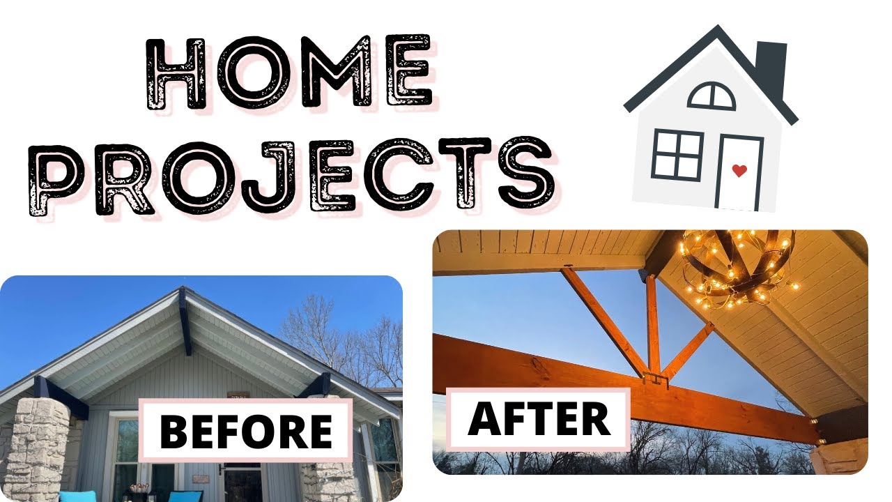 FRONT PORCH MAKEOVER I HOME PROJECTS I DIY DECORATIVE GABLE I DIY ...