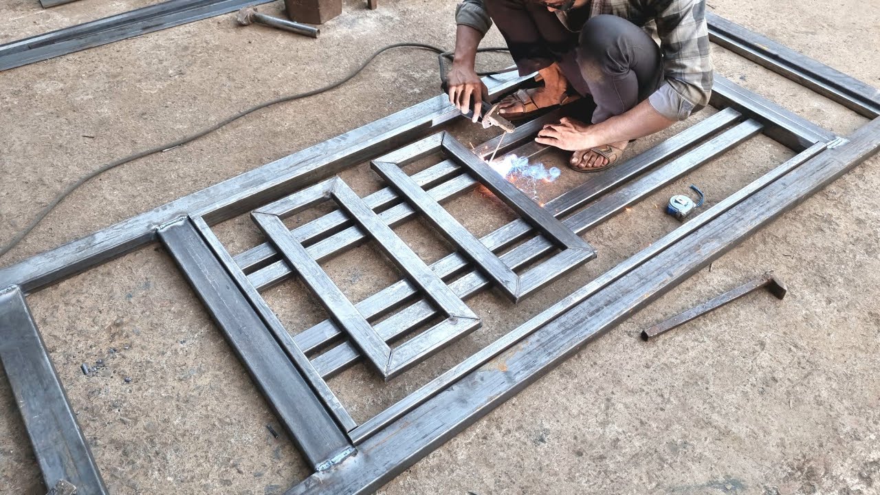 Iron Gate Design in Square Box - YouTube