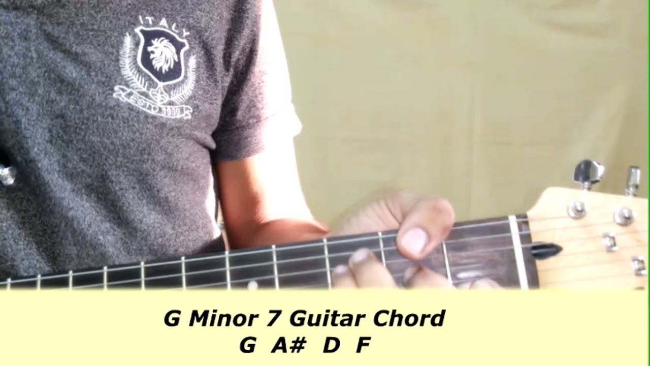 G माइनर 7th गिटार कोर्ड | G Minor 7th Guitar Chord - Guitar Tutorial ...