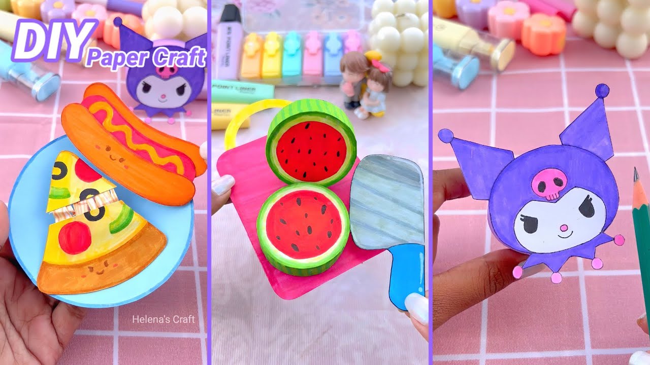 Easy Craft Ideas / DIY Miniature Crafts Idea / school hacks / miniature ...