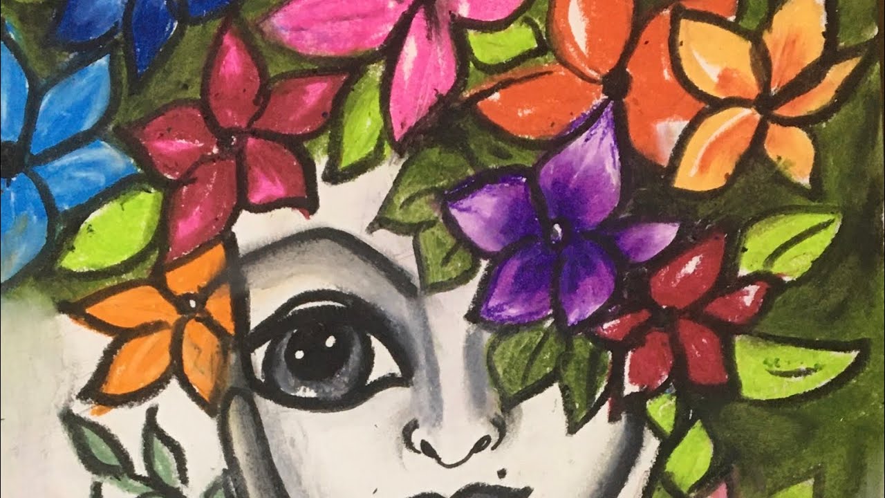 Abstract girl . Colourful flowers on an abstract girl . - YouTube