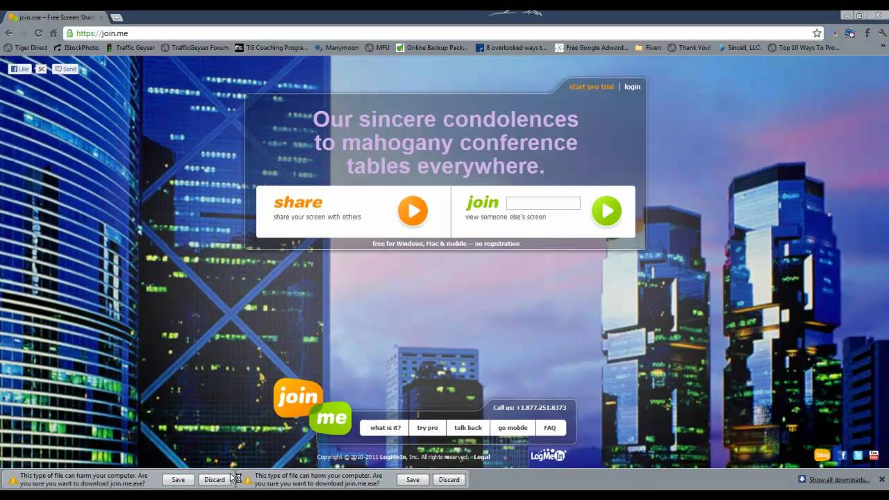 Screen Sharing: Join.me - YouTube