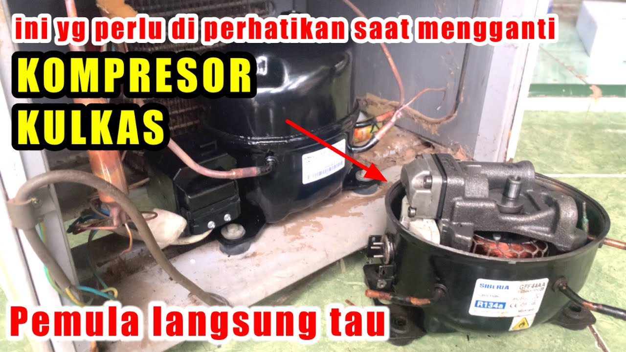CARA MENGGANTI KOMPRESOR KULKAS SHOWCASE CEPAT & MUDAH - YouTube