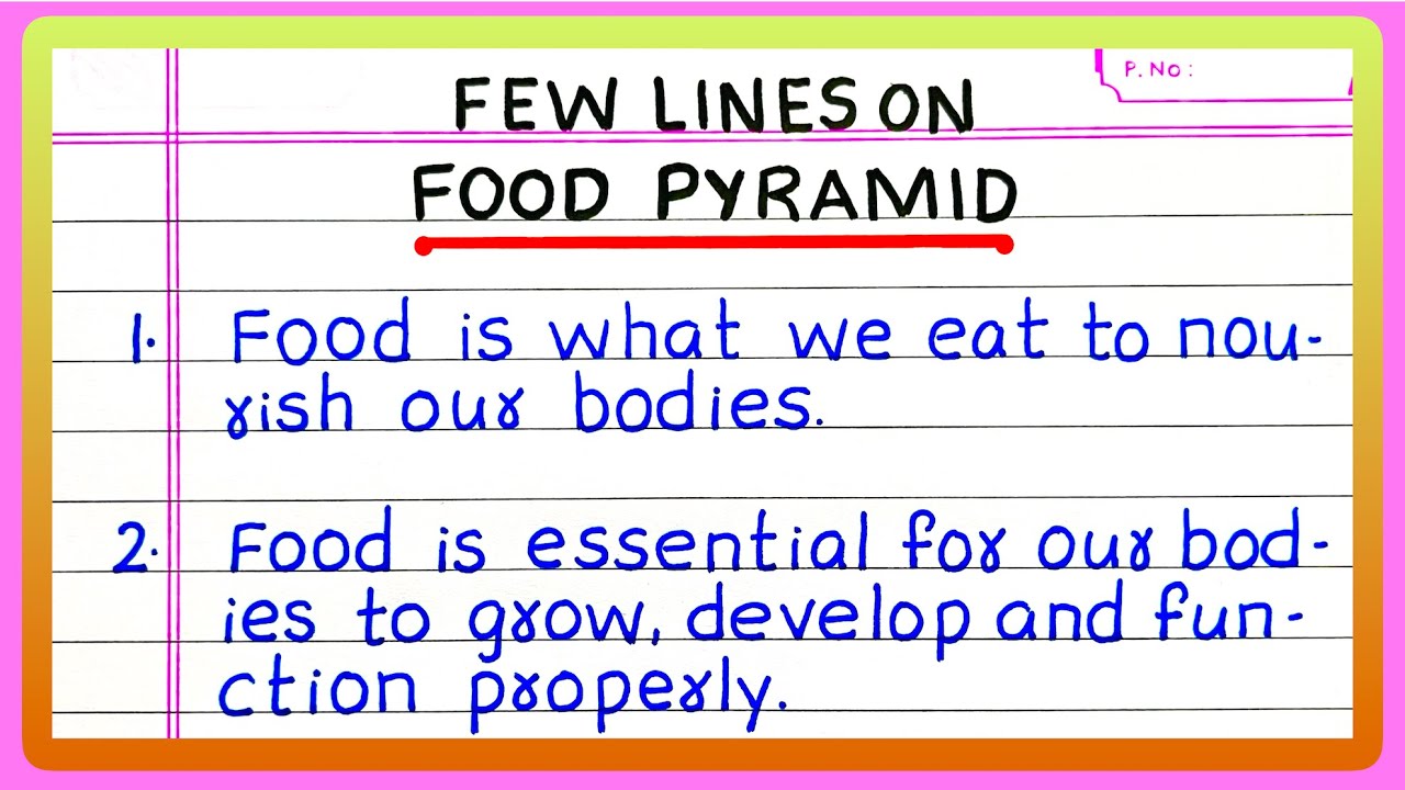 Few Lines on FOOD PYRAMID | 5 | 10 Lines on FOOD PYRAMID - YouTube