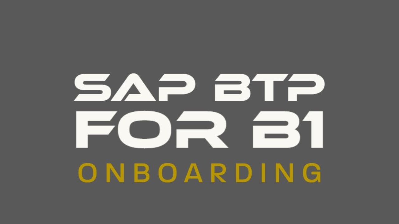 SAP BTP para SAP Business One a fondo - YouTube