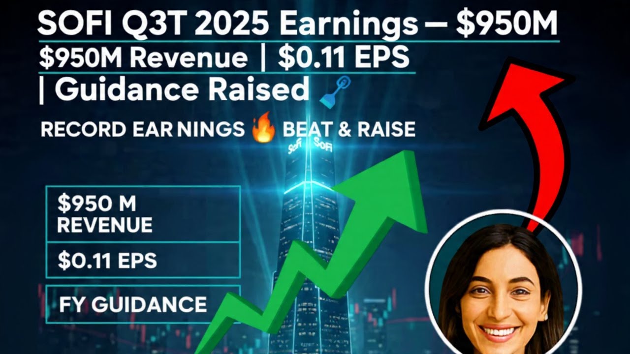 SoFi Q3 2025 Earnings — $950 M Revenue | $0.11 EPS | Guidance Raised ...