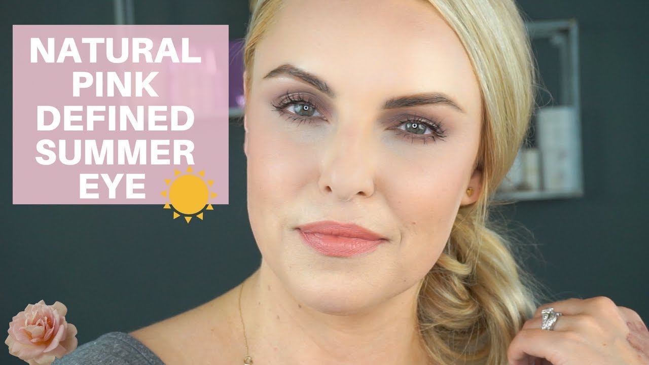 Natural Soft Pink Summer Look for Deep Set & Aging Eyes ||1 Palette 4 ...