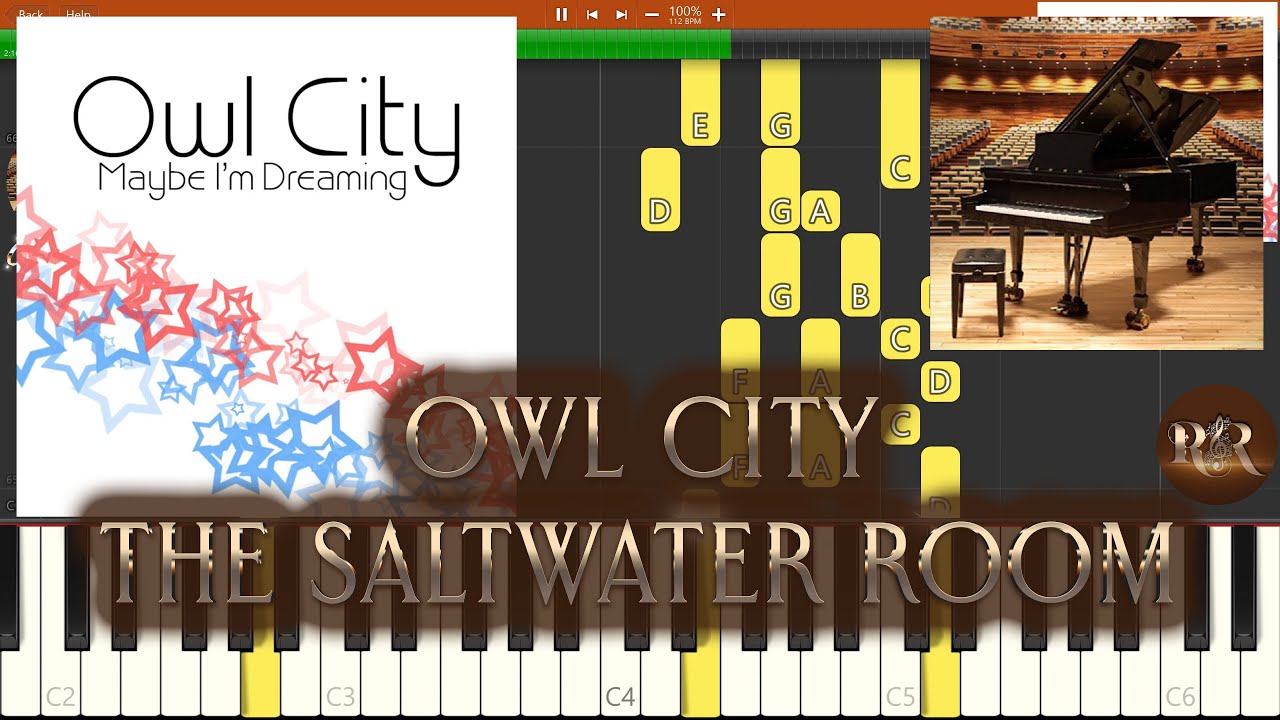 Owl City - The Saltwater Room Synthesia Piano Tutorial | Solo - YouTube