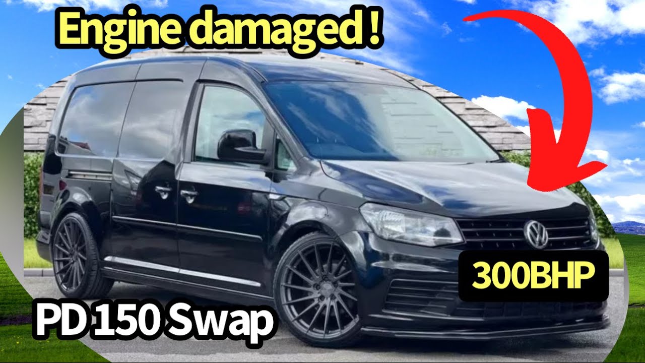 VW Caddy engine swap PD150 1.9TDI - YouTube