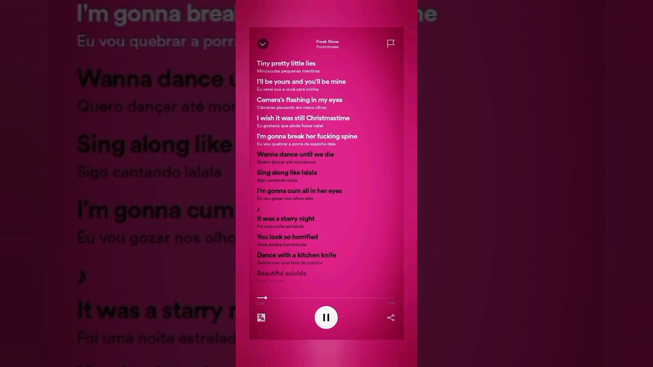 Punkinloveee - Freak Show ( Spotify ) - YouTube