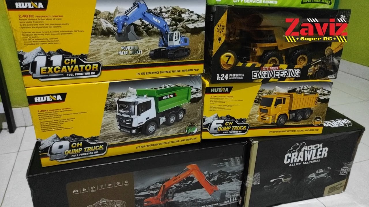 Unboxing Mainan RC Excavator, RC Rock Crawler, RC Truck, Murah Meriah ...