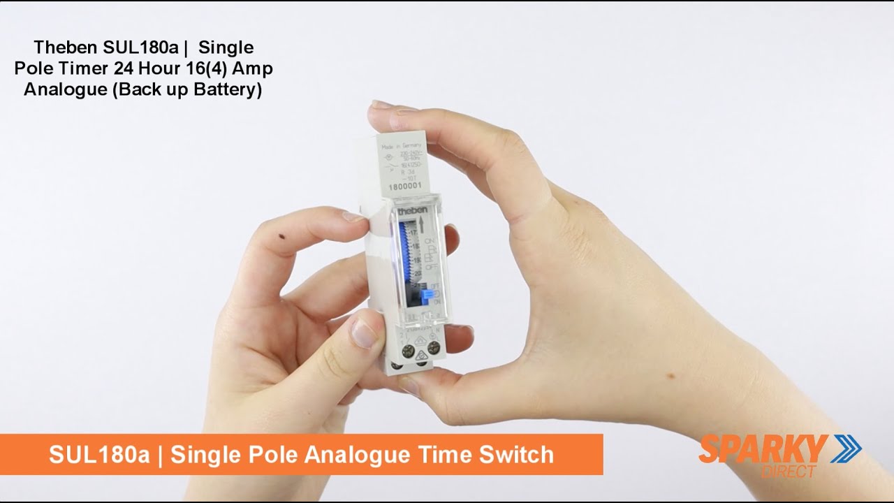 Theben SUL180a | Single Pole Timer 24 Hour 164 Amp Analogue Back up ...